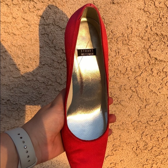 Stuart Weitzman | Shoes | Stuart Weitzman Red Suede Pumps | Poshmark